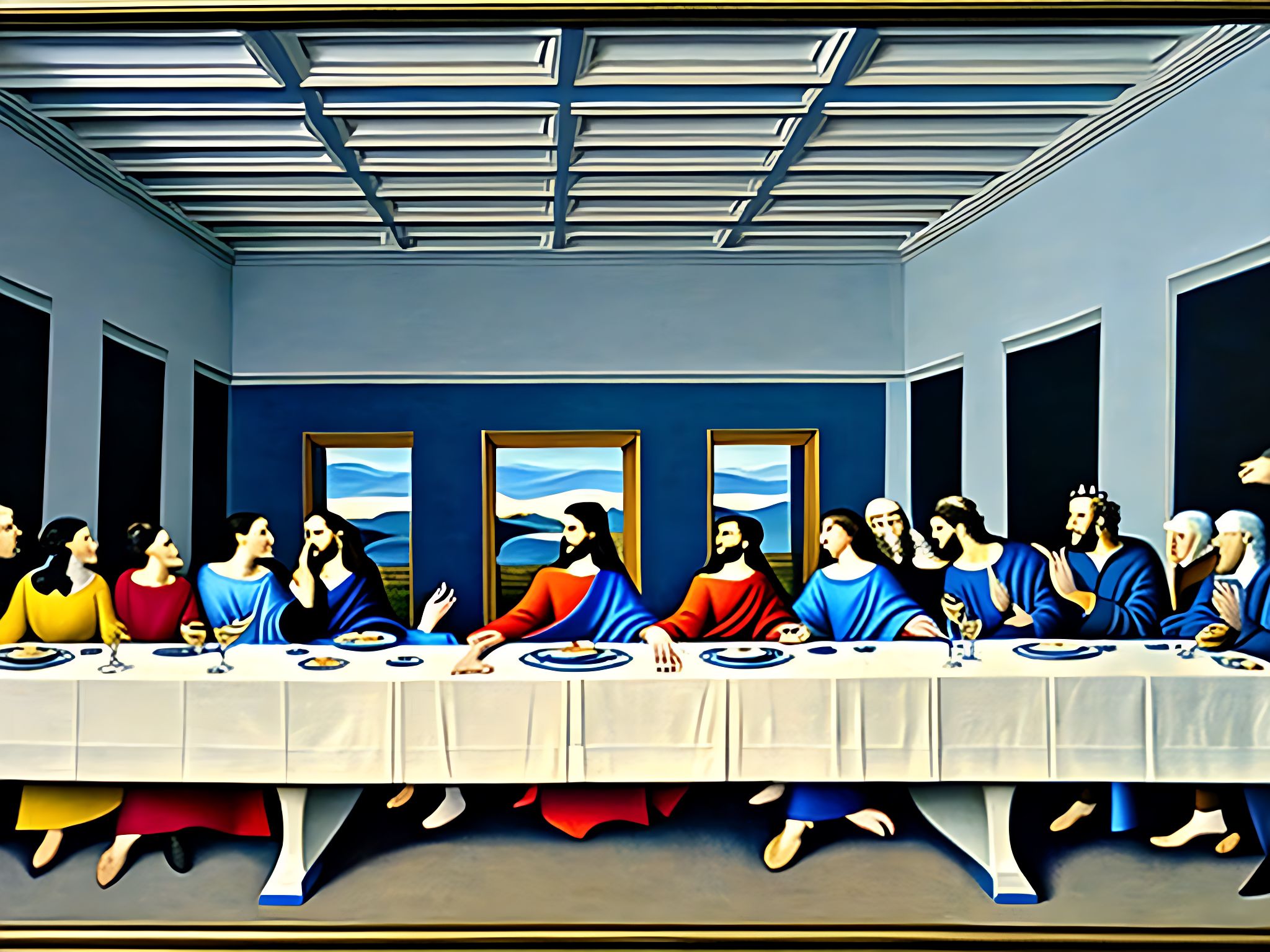 The Last Supper Original Painting By Leonardo Da Vinci Wallpaper