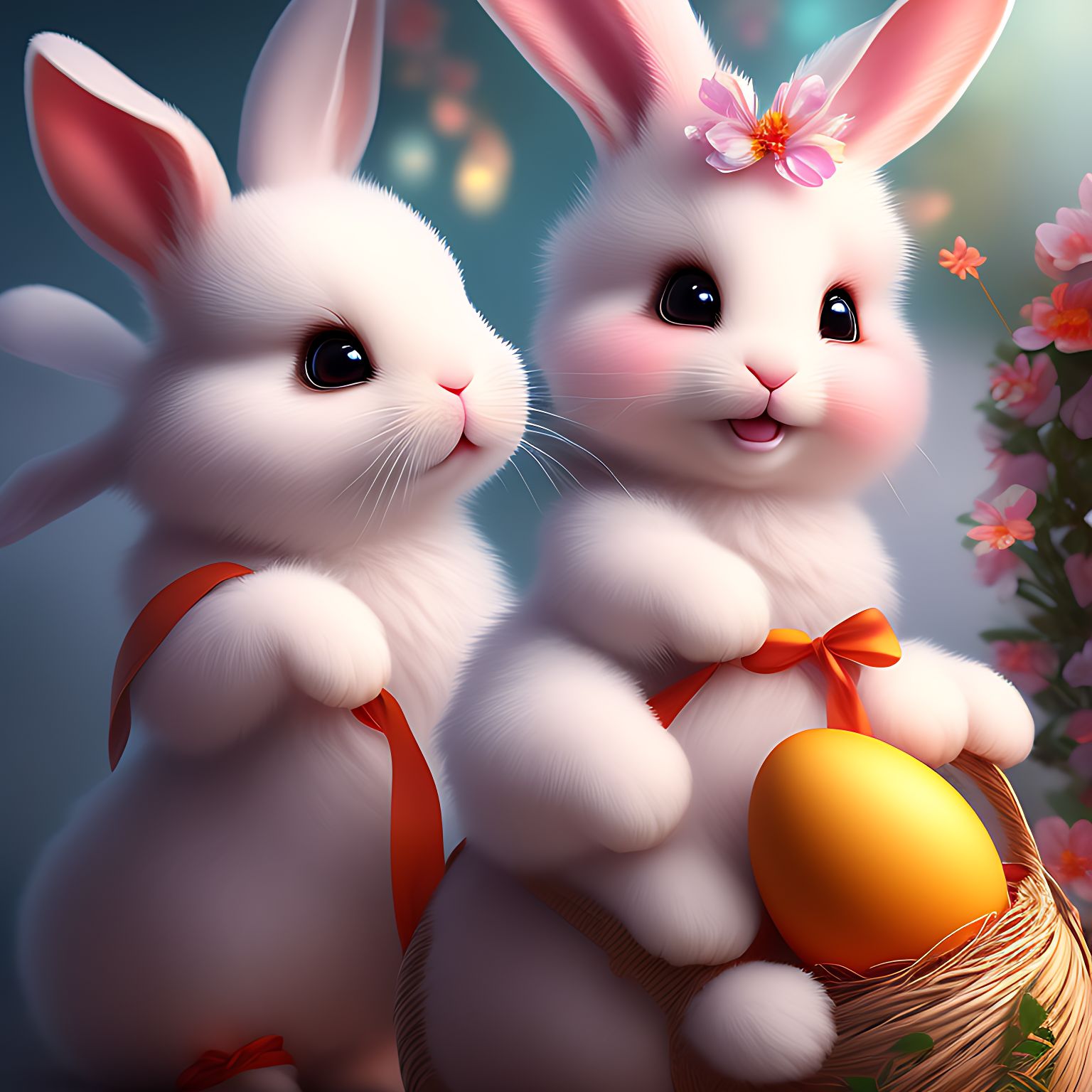Cute Cartoon Bunny Wallpaper