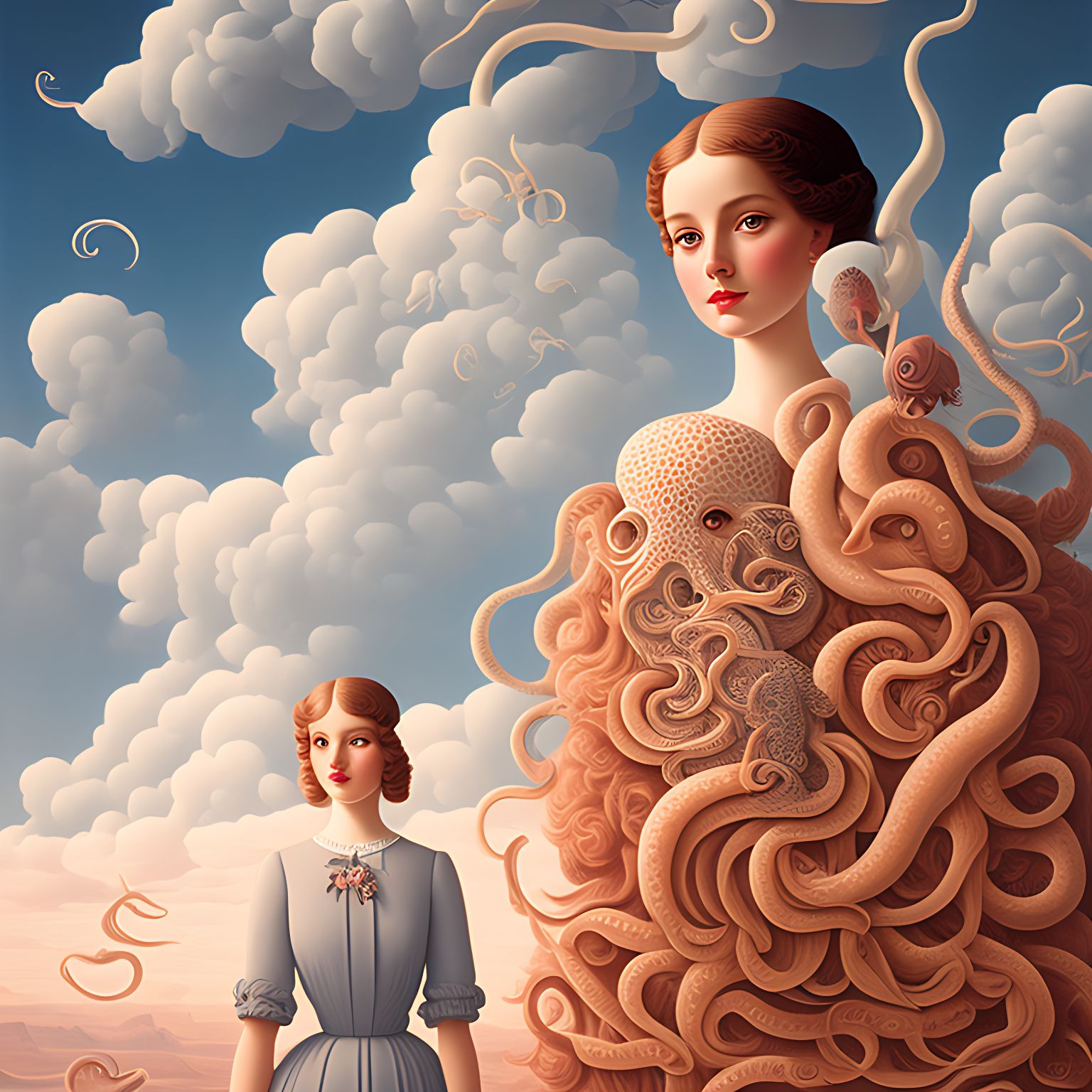 Octopus Girl Wallpaper