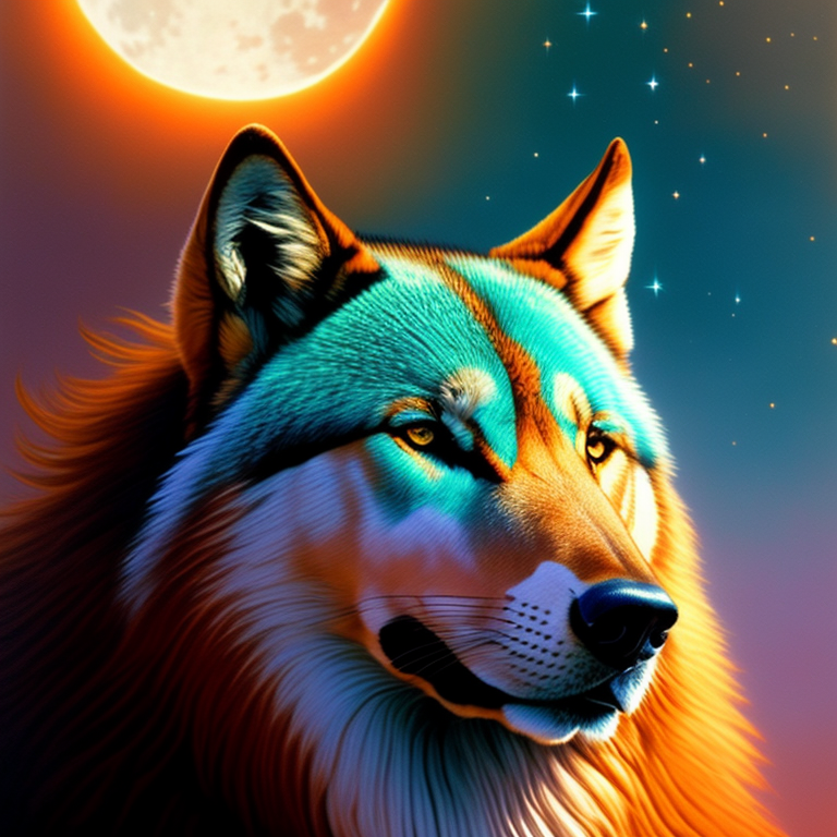 Native American Wolf Howling