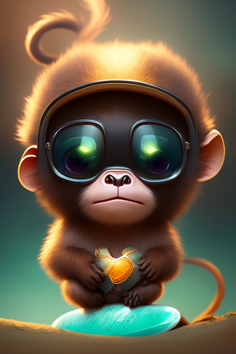 Cute Cartoon Monkey Wallpaper