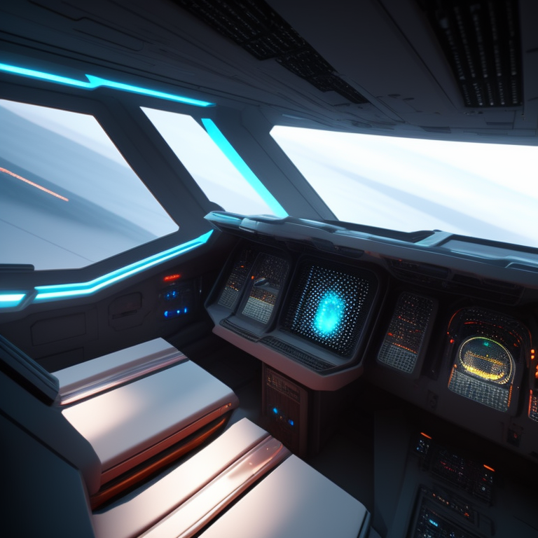 Spaceship Cockpit Interior