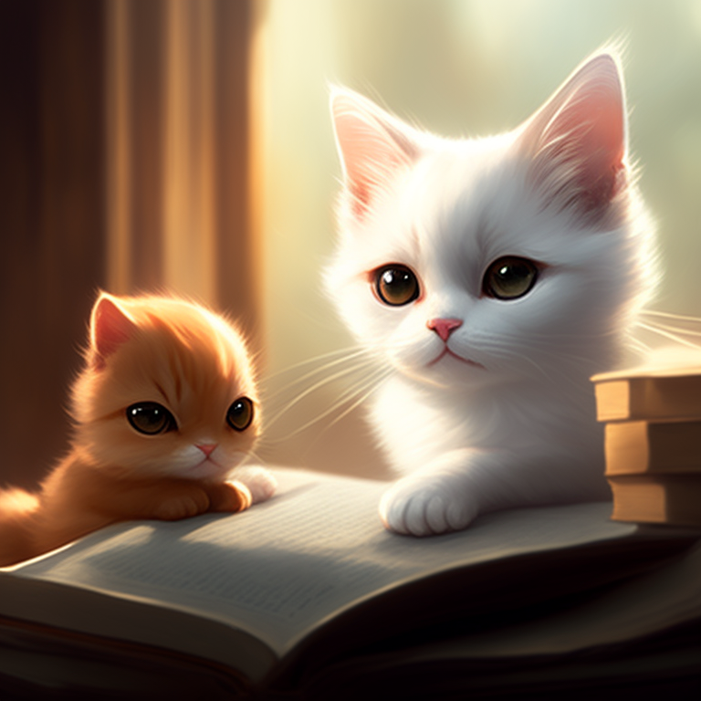 Studying Cute Cat
