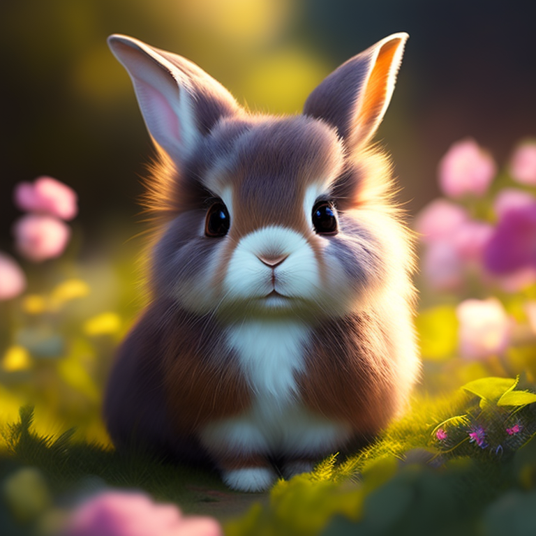 nd_99: Rabbit sitting in a garden