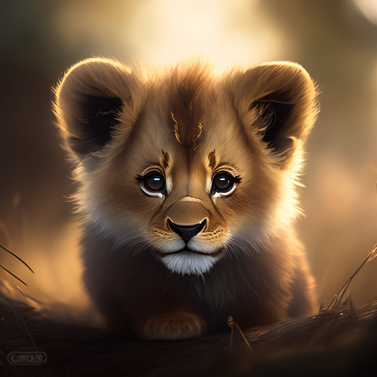 Cute Lion Cubs Wallpaper