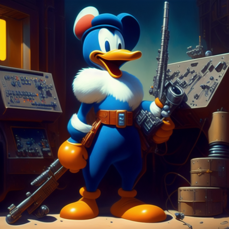 Donald Duck In Plastic Canvas