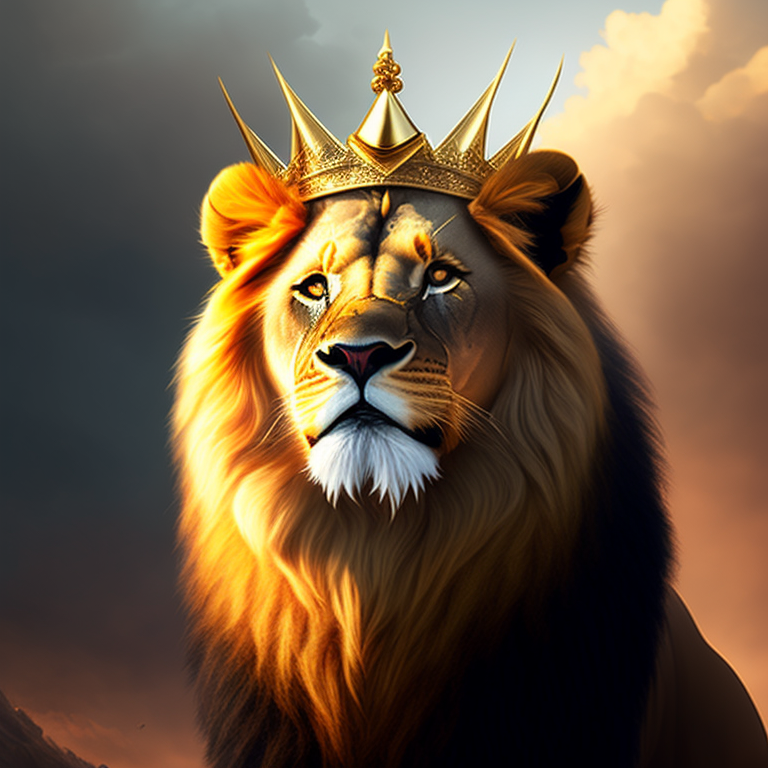 Lion With Crown
