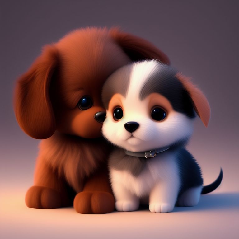 Cute Puppies Cuddling
