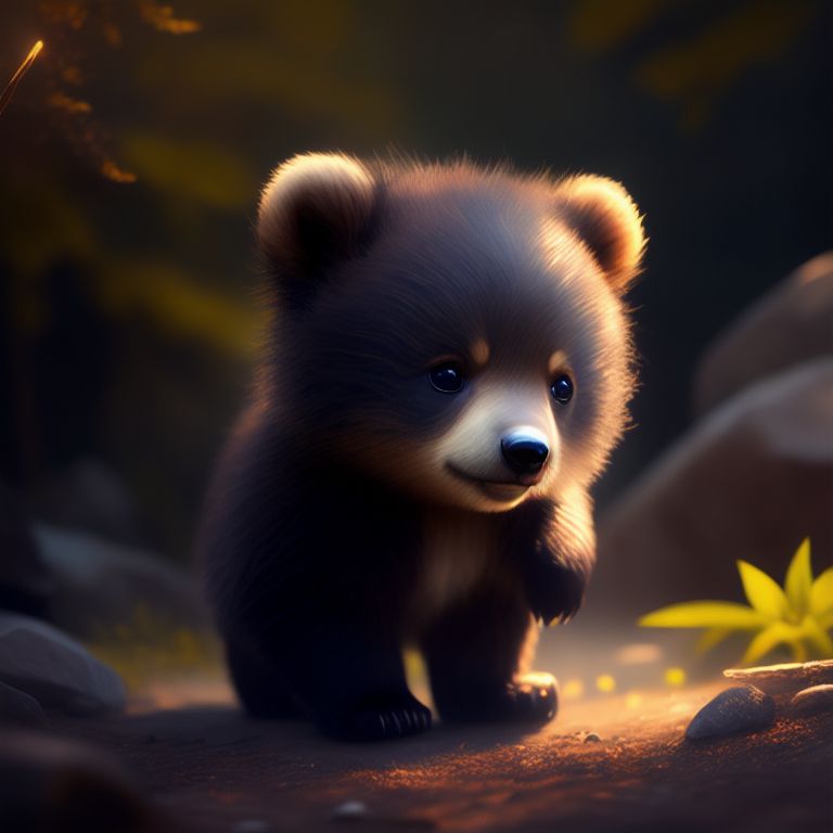 Cute Chibi Bear Cub