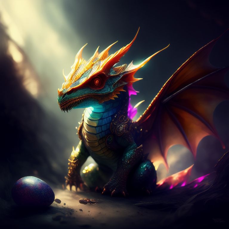 robust-hare286: strybk, dragon baby, egged, multicolored, shiny ...