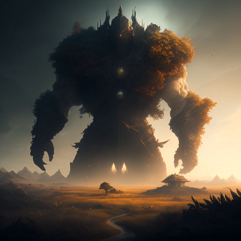 kooshaza: a giant gently cultivating a new world from a tiny landscape