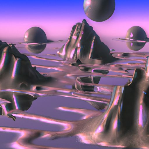 sethmillstein: a barren alien landscape with mercury waterfalls, phong ...