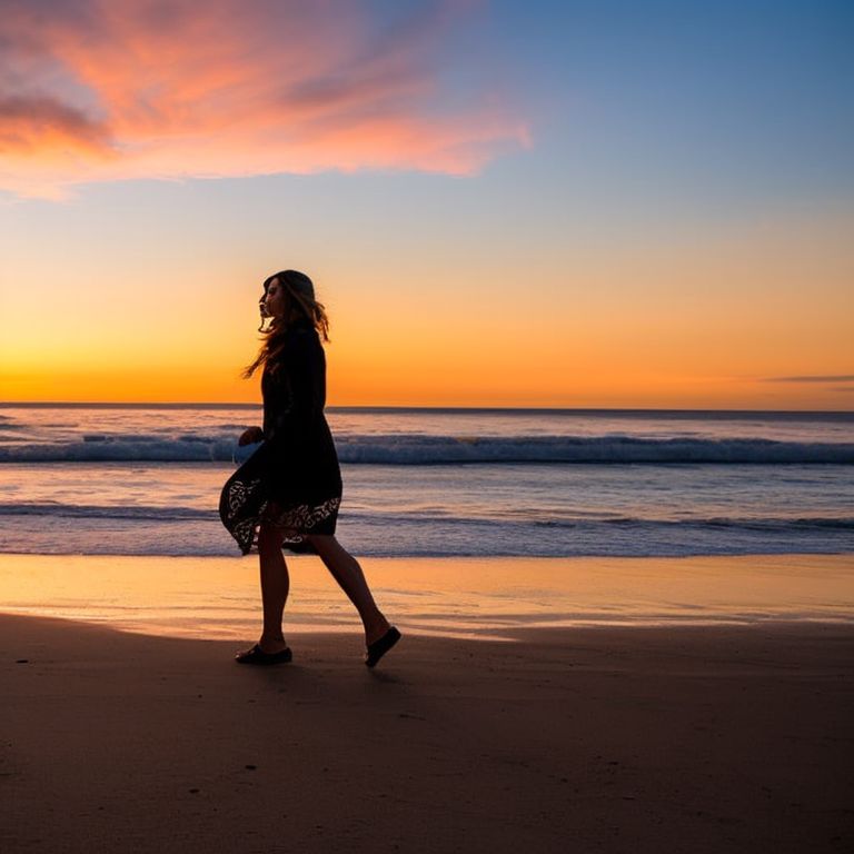 Woman Walking Towards Camera