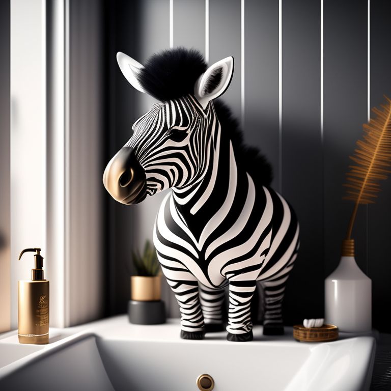 Black White Zebra Bathroom Themes