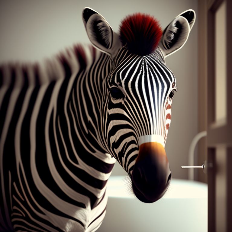 nifty-hare505: Cute funky zebra in the bathroom