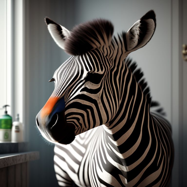 nifty-hare505: Cute funky zebra in the bathroom