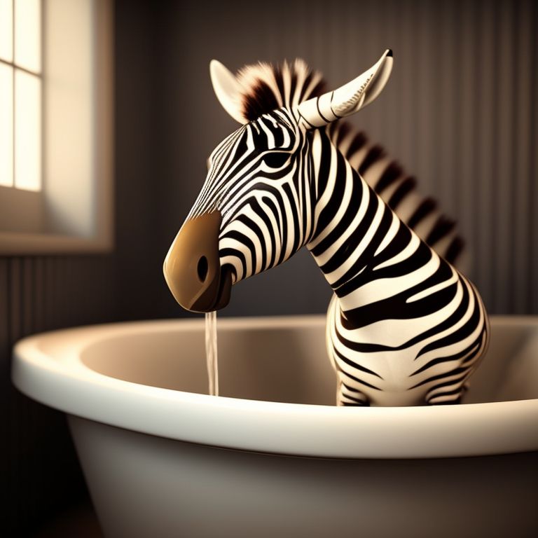 nifty-hare505: A cartoon character portrays a cute zebra taking a bath ...