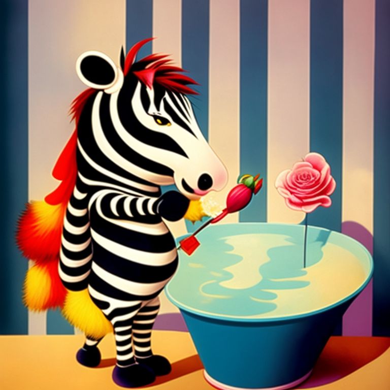 nifty-hare505: A colorful cartoon character depicting a cute zebra ...