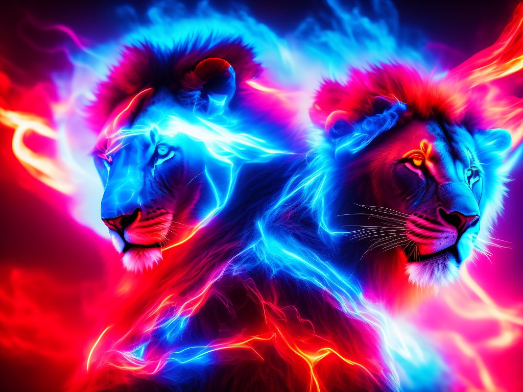 Blue Lion Wallpaper