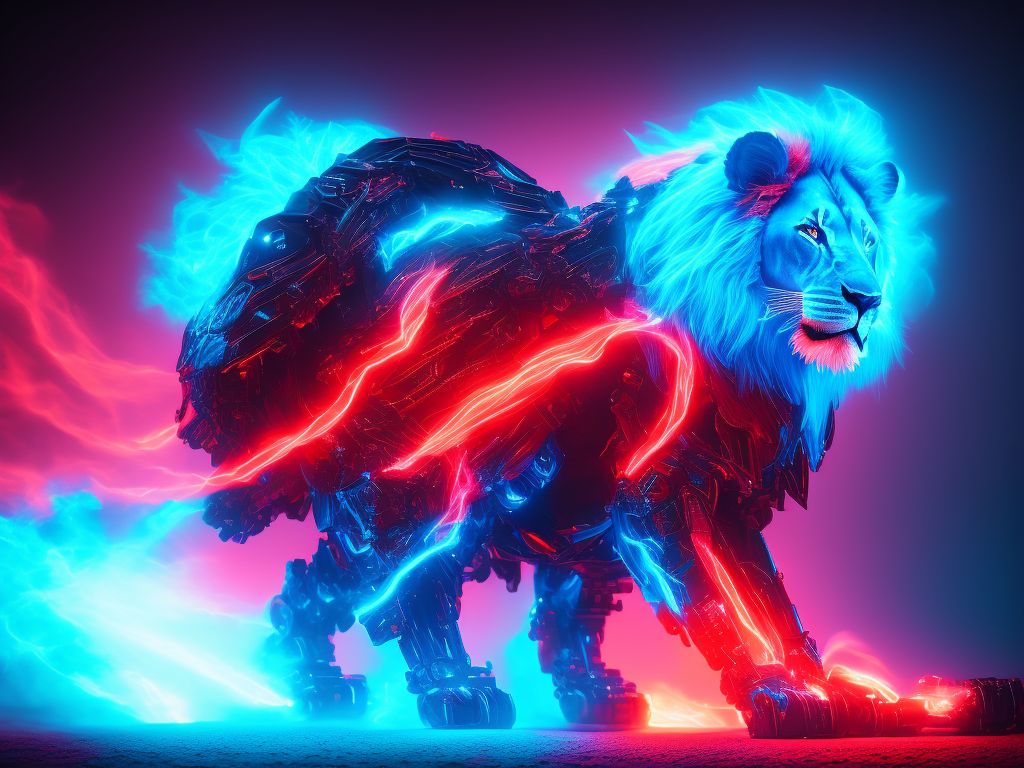 Blue Lion Background
