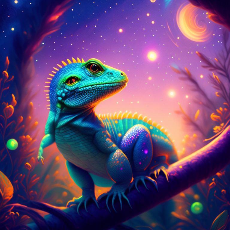 Colorful Lizard Art