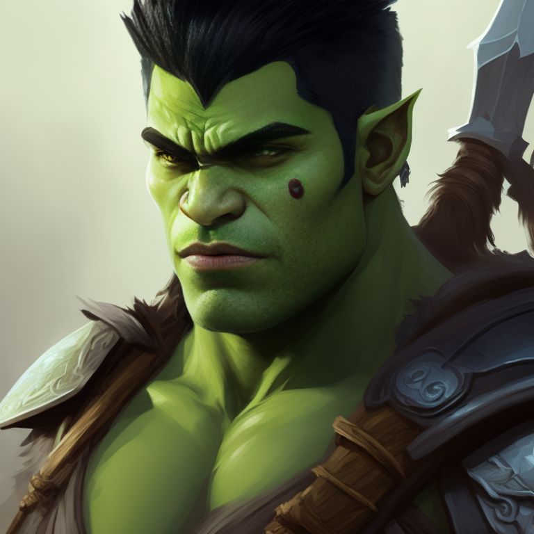 Half Orc Barbarian Maul