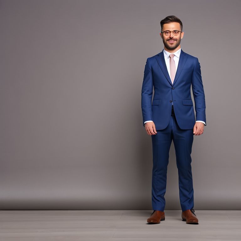 Smart Man In Suit Full Body