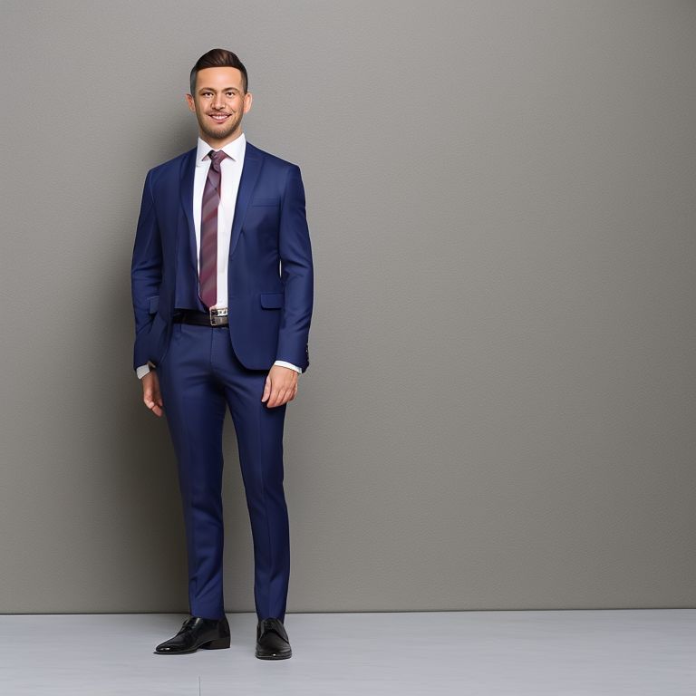 Smart Man In Suit Full Body