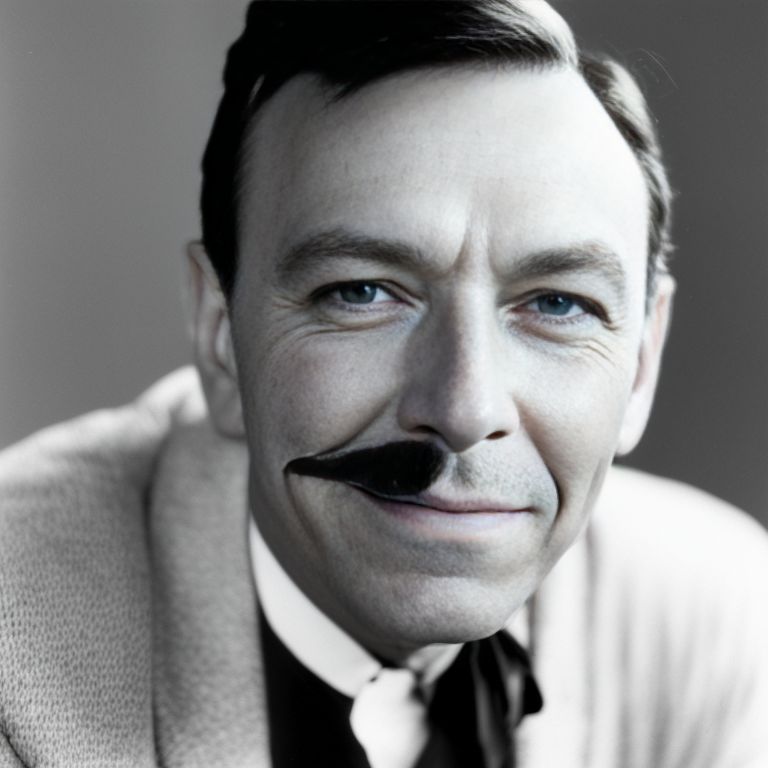 DavidParke: frank sinatra in black and white with a handlebar mustache