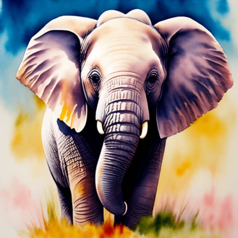 Painted Elephant Background
