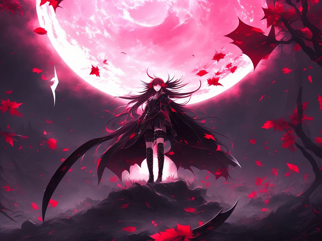 dead-seal56: anime style , man sword hand anime , girl scythe hand ...