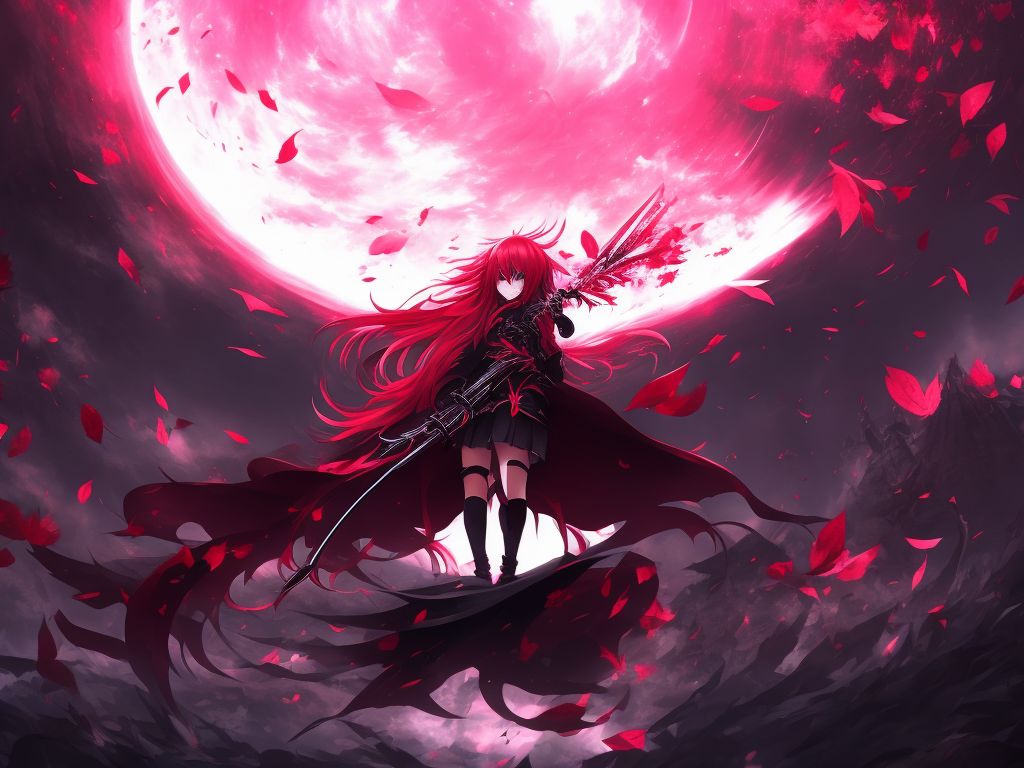 Anime Girl With Brown Hair And Sword