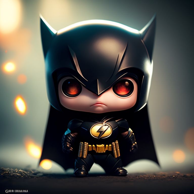 Chibi Flash And Batman