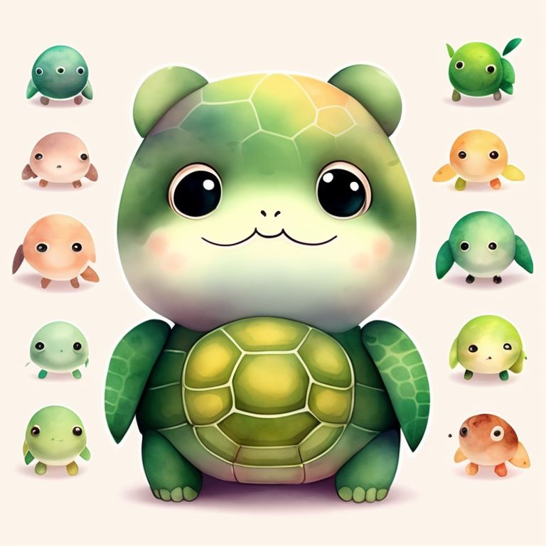 Chibi Turtle Drawing