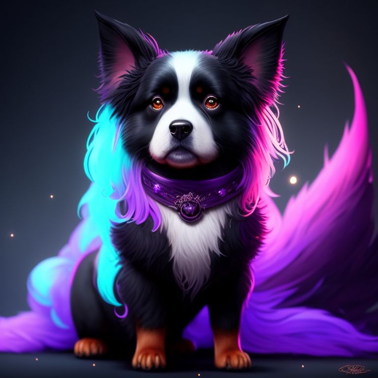 Purple Anime Dogs