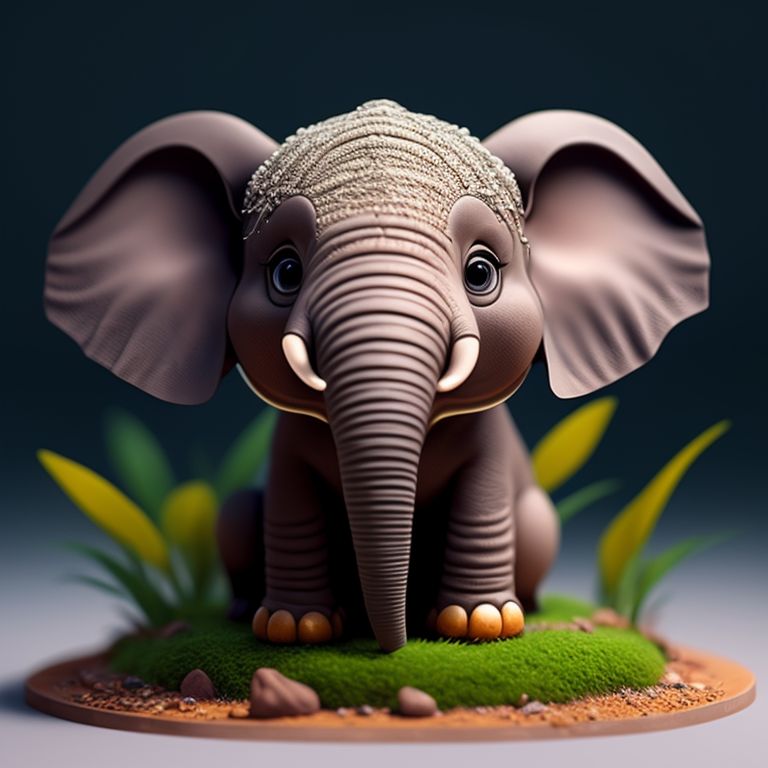 our-walrus436: smilling realistic Elephant on a white background ...