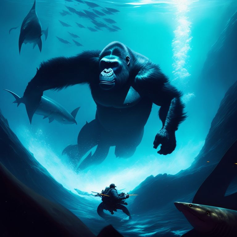Gorilla Vs Shark