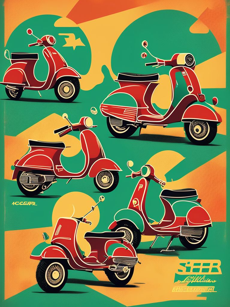 Vintage Vespa Art