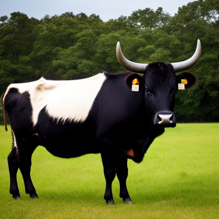 linhtrieu: wide shot of black Angus cow on pasture, do not crop cow