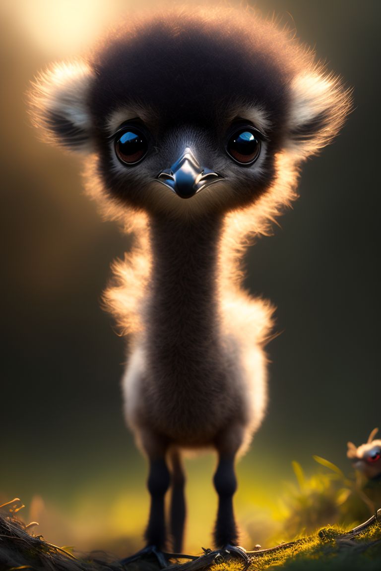 Cute Baby Emu