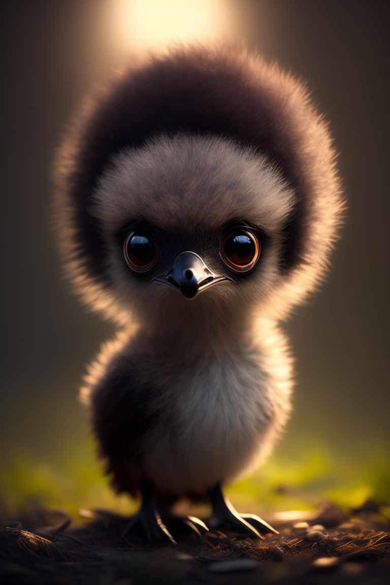 Cute Baby Emu