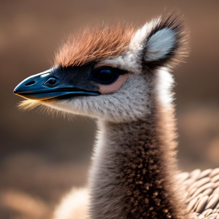 Cute Baby Emu