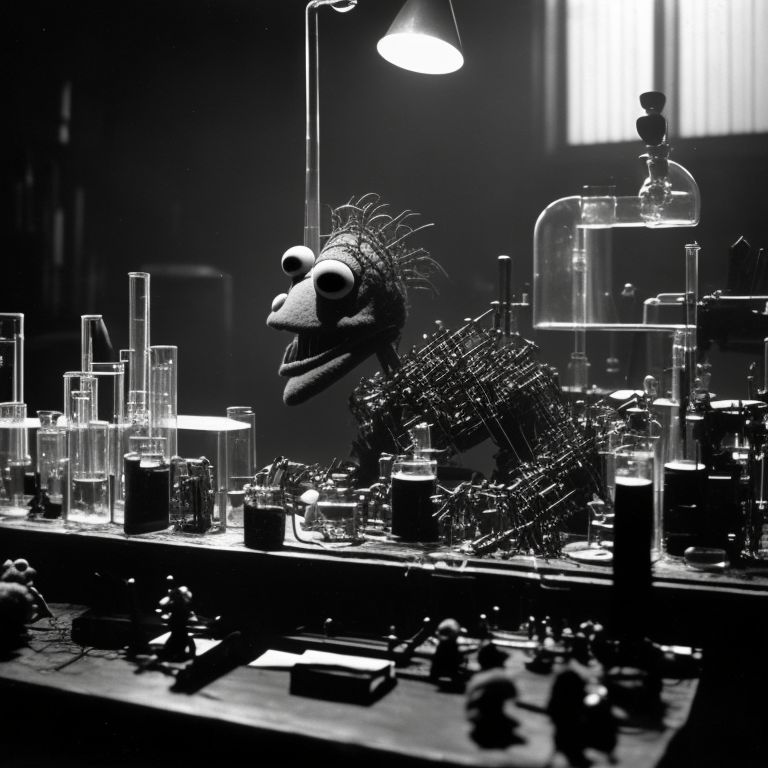 addison: (((A MUPPET-Frankenstein's monster lies motionless on a ...