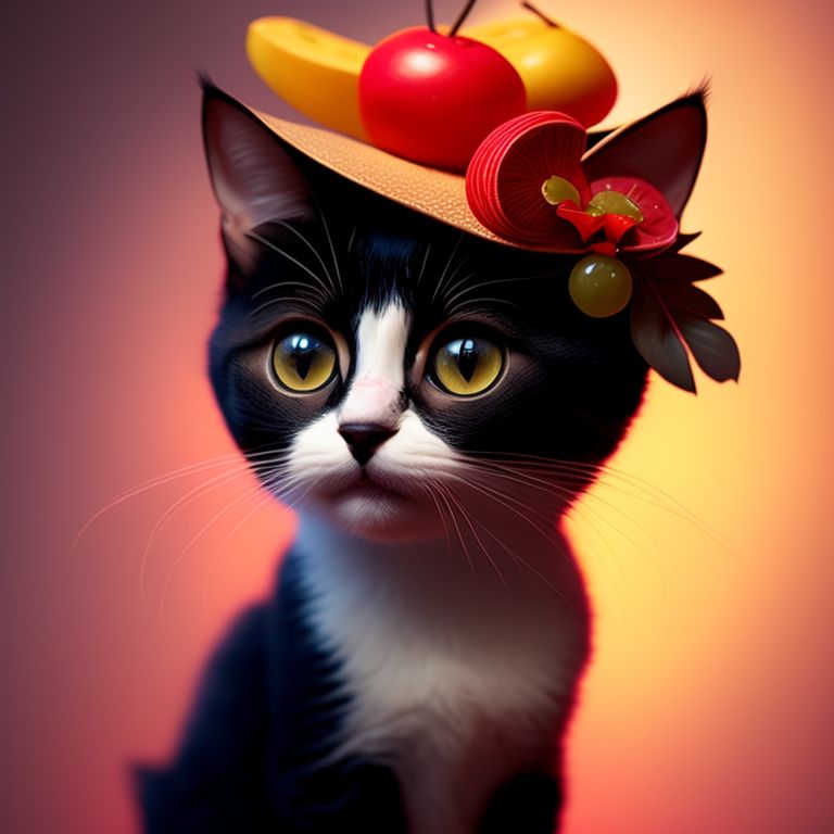 Cats Wearing Fruit Hats
