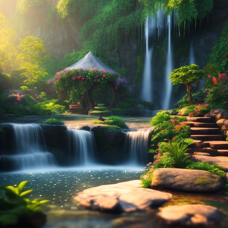 milky-boar840: Stunning greenhouse with a beautiful waterfall with big ...
