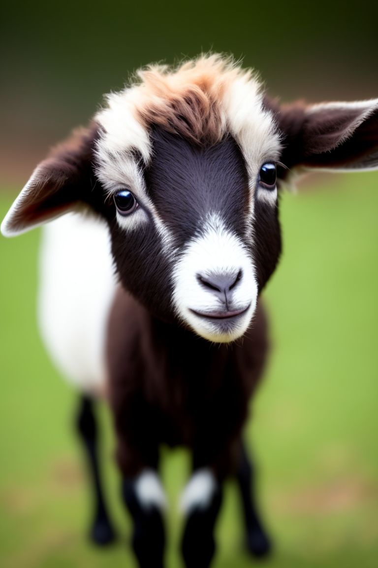 Cute Baby Goat Smiling