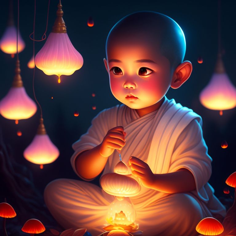 iWornStudio: Buddhist cute monk in Wat Phra Dhammakaya
