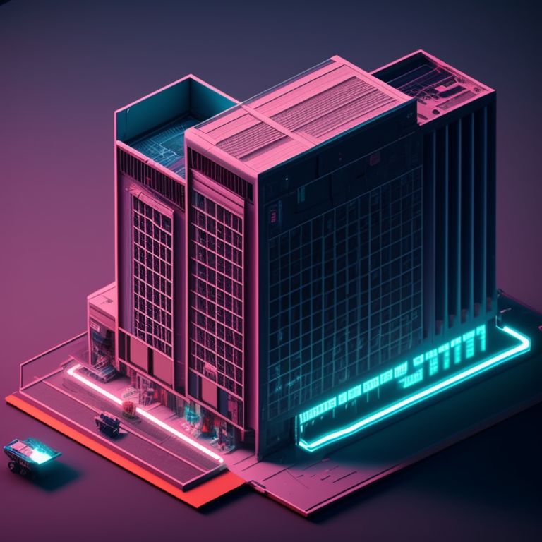 ugly-badger932: cyberpunk building, isometric, sci fi, 8k, 3d render, neon
