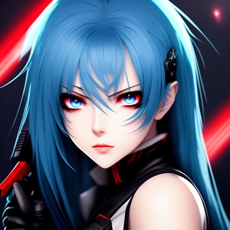 Anime Girl With Headphones And Gun