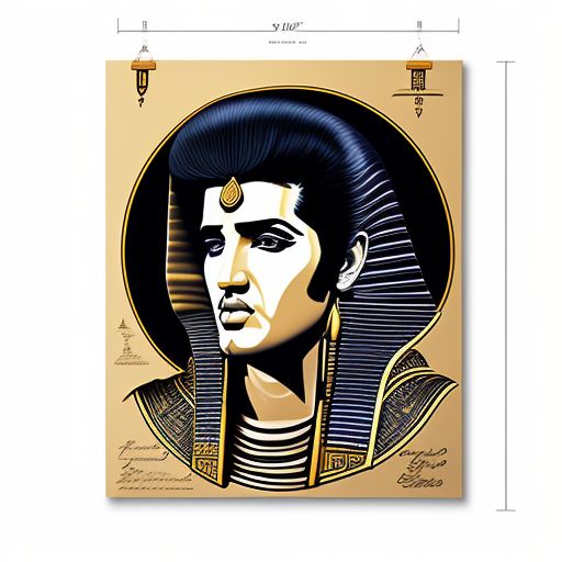 nifty-hare505: Elvis Presley Pharaoh Print Painting Simple Realistic ...